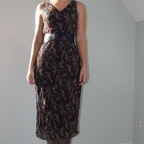 Eva Blue | Dresses | Dark Floral Maxi Dress | Poshmark